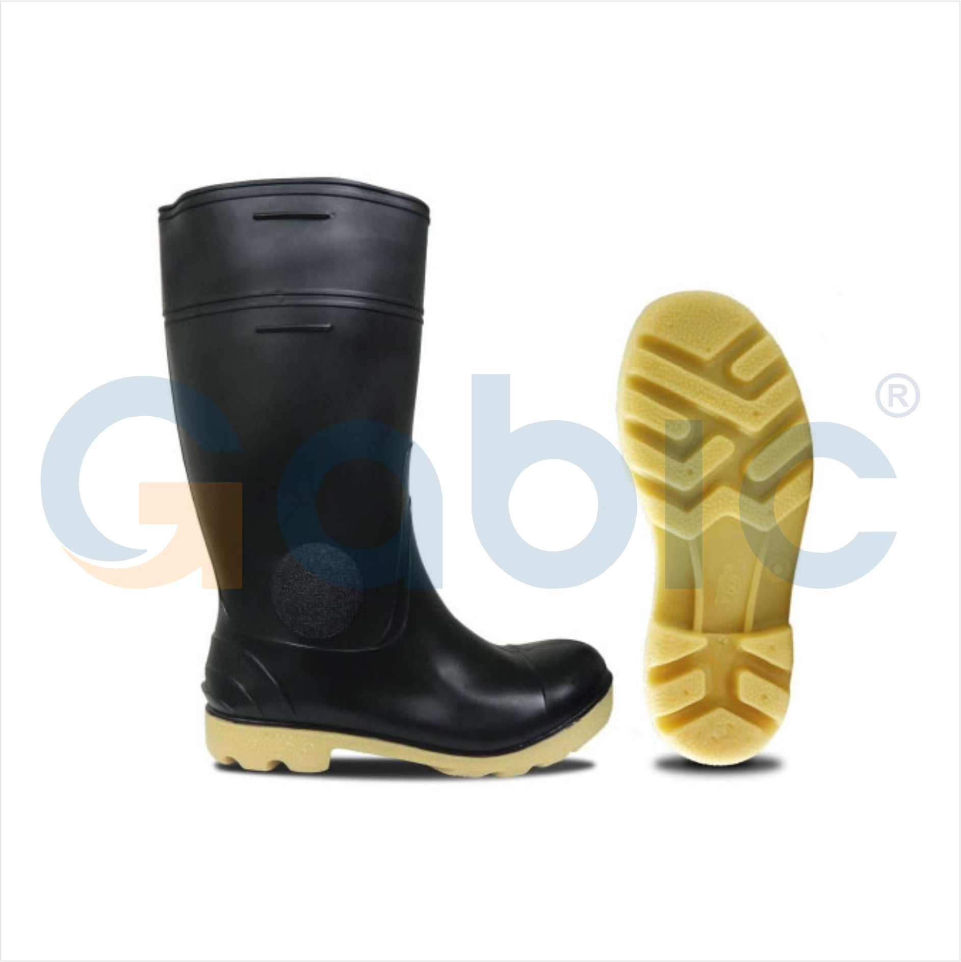 BOTA PVC PUNTA DE ACERO PLANTA AMARILLA – SEGUSA – Gabic Safety