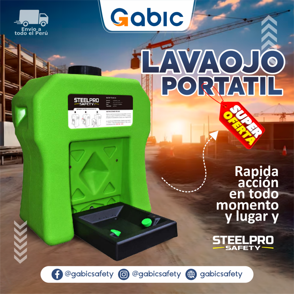 Lavaojos Portátil ST20A Steelpro al mejor Precio - Gabic Safety