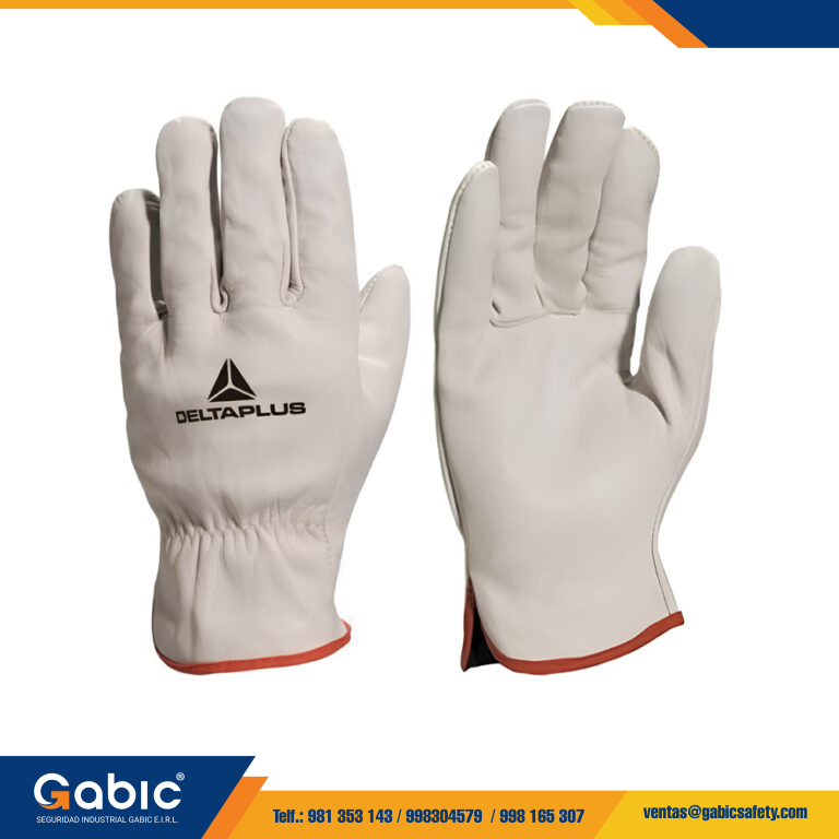 Leather Work Gloves Delta Plus FBN49 Leather Safety Gloves - 2 Pairs ...