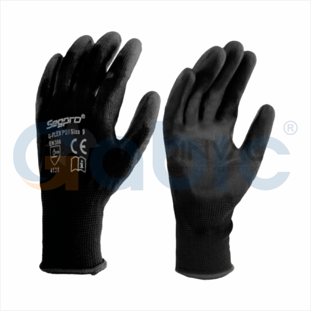 GUANTE FLEX PU NEGRO – SEGPRO – Gabic Safety