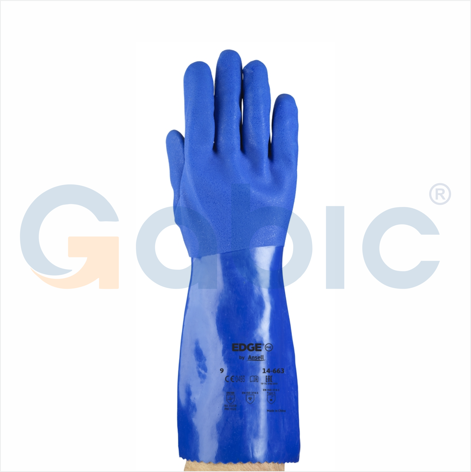 GUANTE AZUL EDGE 14″ 14-663 – ANSELL - Al mejor Precio - Gabic Safety