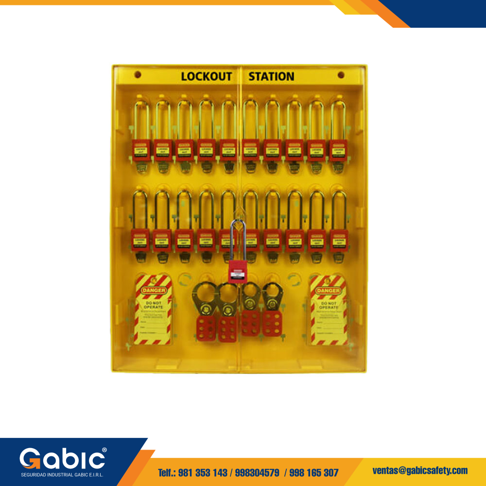 Estación de Bloqueo para 40 Candados con Tapa Amarilla TS LS12 To ...